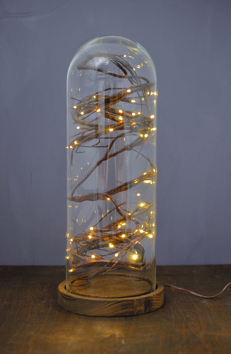 16" Glass Cloche with Wood Base - Save-On-Crafts