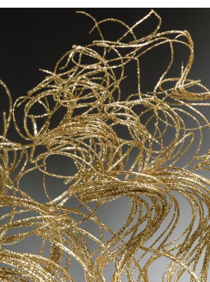 Natural Curly Ting GOLD SPARKLE (32 stems) 27" - Save-On-Crafts